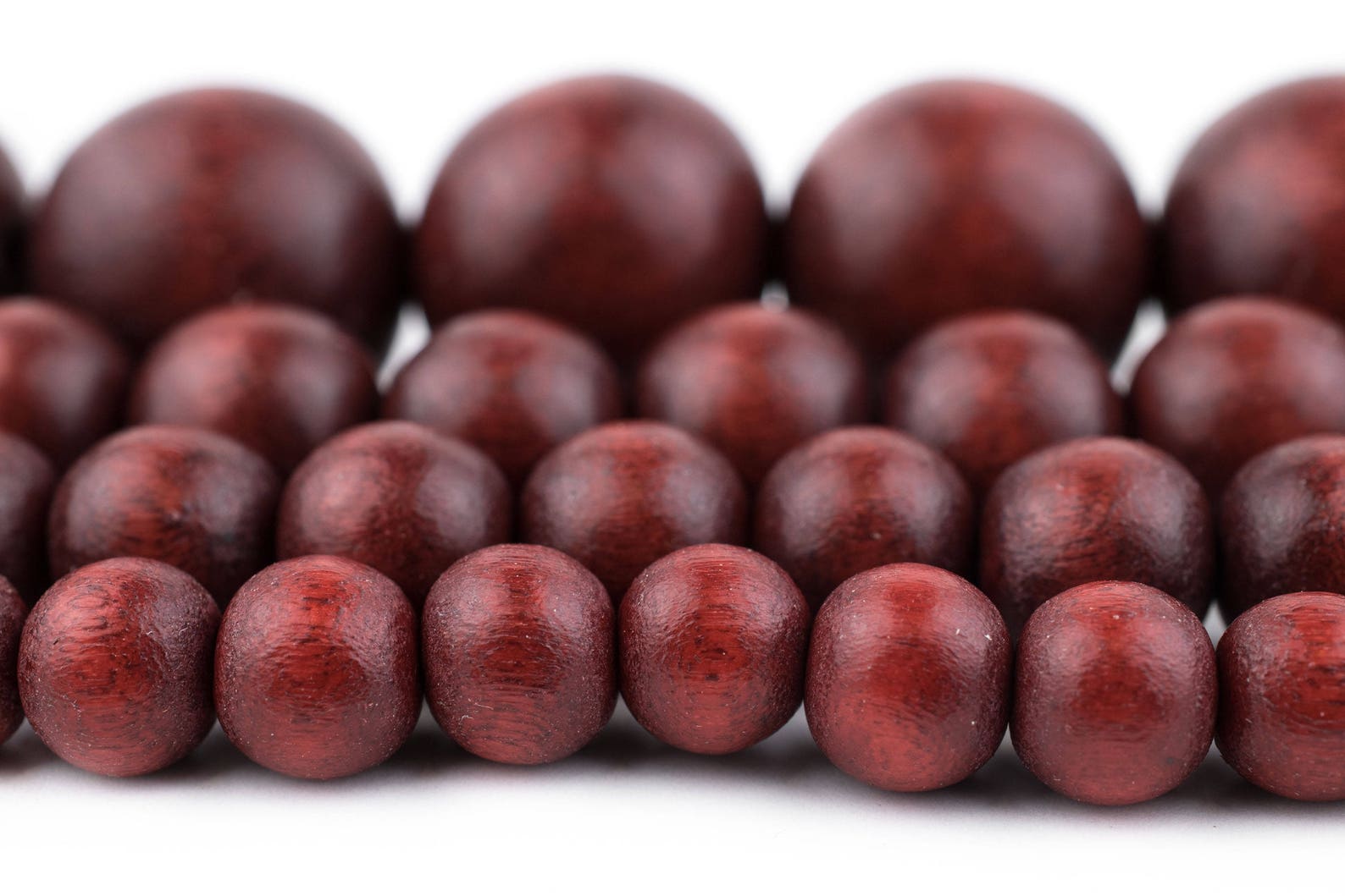 Cherry Red Wood Beads: Natural Round Wooden 8mm 10mm 12mm 20mm Boho ...