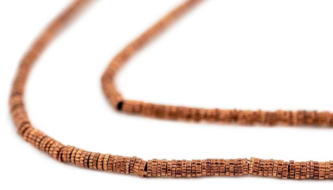 800 Copper Patterned Gear Beads 2mm: Textured Metal Spacer Beads, Sold ...