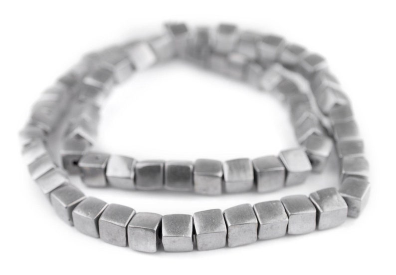 64 Mursi-style Aluminum Cube Beads 10mm: Large Aluminum Beads 10mm ...
