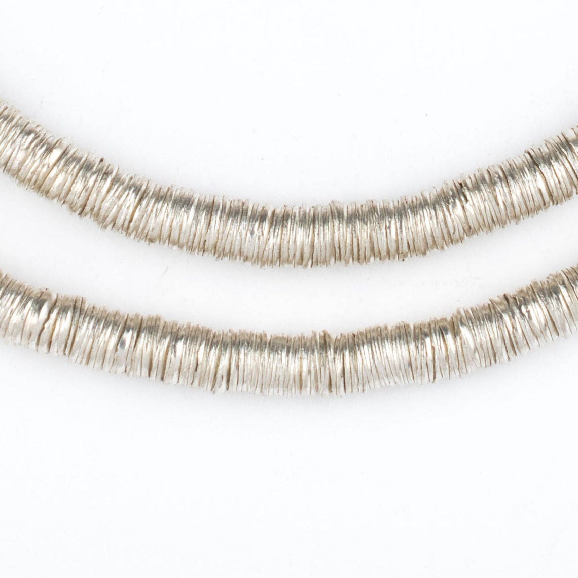 748 Silver Interlocking Crisp Beads: Ethnic Metal Beads Metal Spacer ...