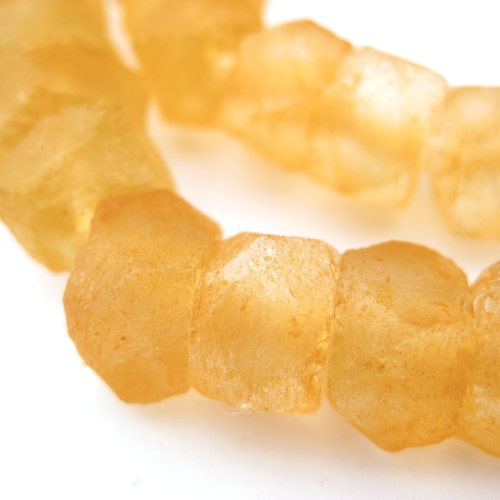 48 Recycled Java Glass Beads Translucent Sea Glass Beads - Etsy