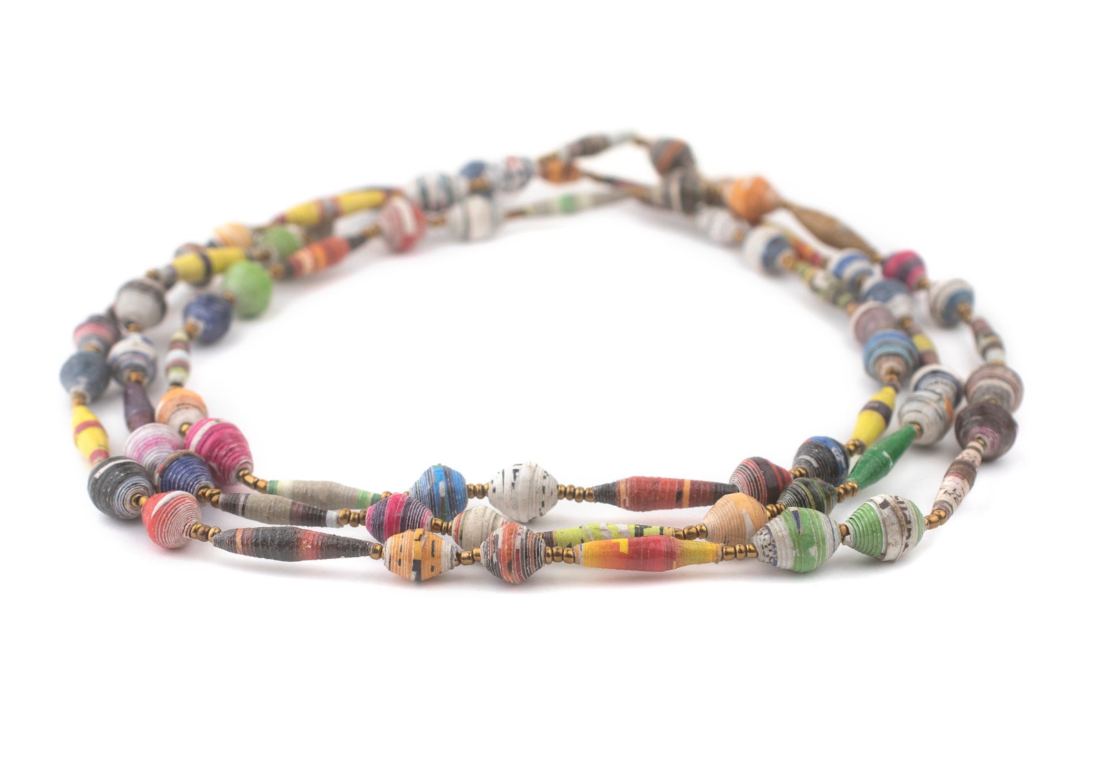 48 Recycled Paper Beads From Uganda - African Paper Beads - Jewelry ...