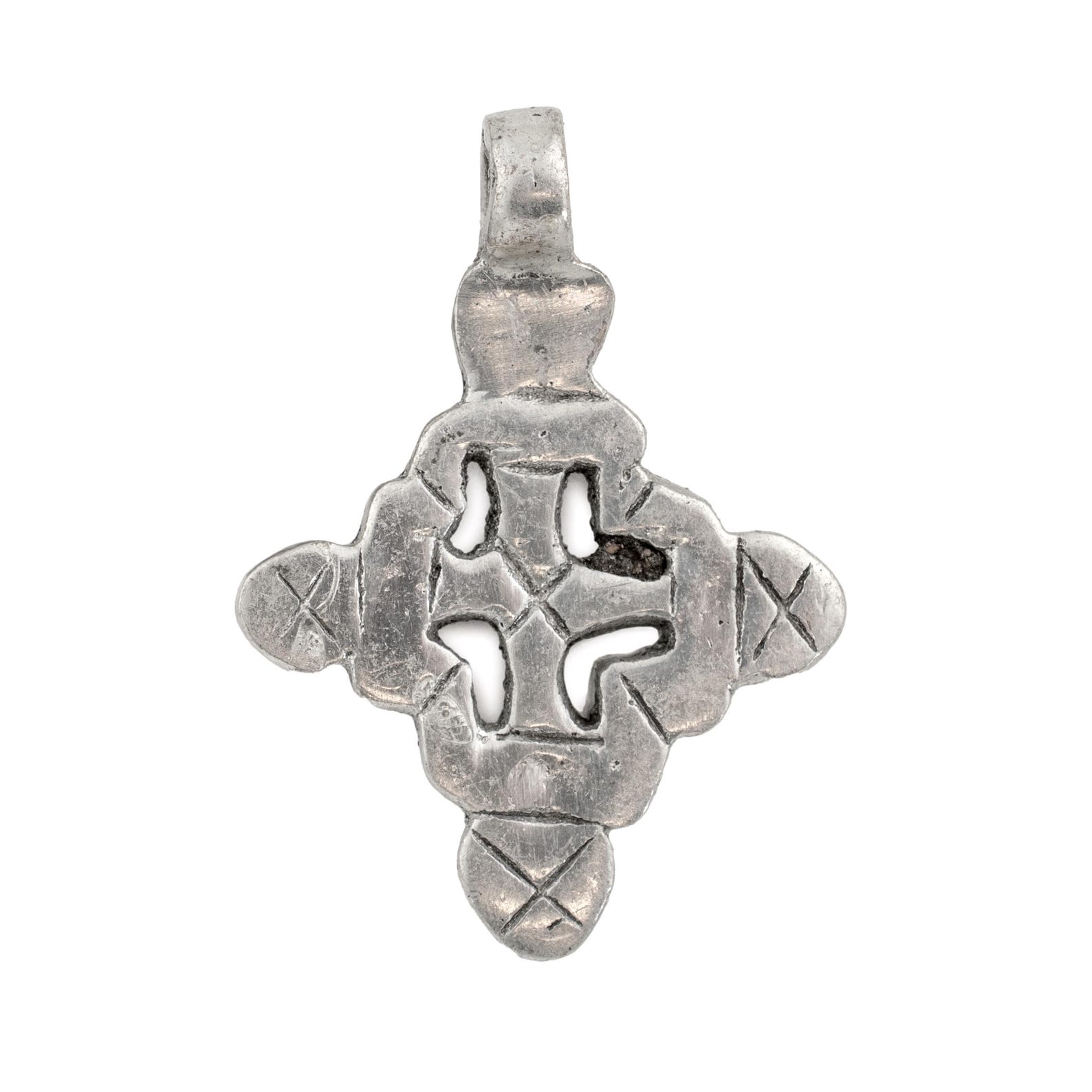 Ethiopian Coptic Cross Small - African Pendant - Silver Cross Pendant ...