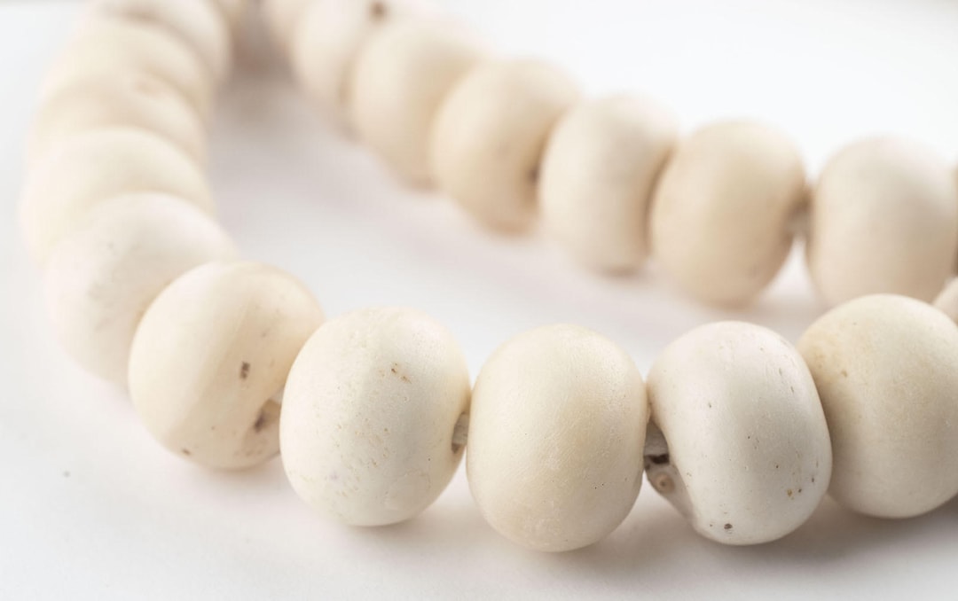 50 Round Bone Beads: Bone Round Beads White Bone Beads 14mm Bone Beads ...