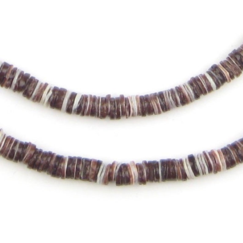 600 Oyster Natural Shell Heishi Beads: 5mm Purple Rustic - Etsy