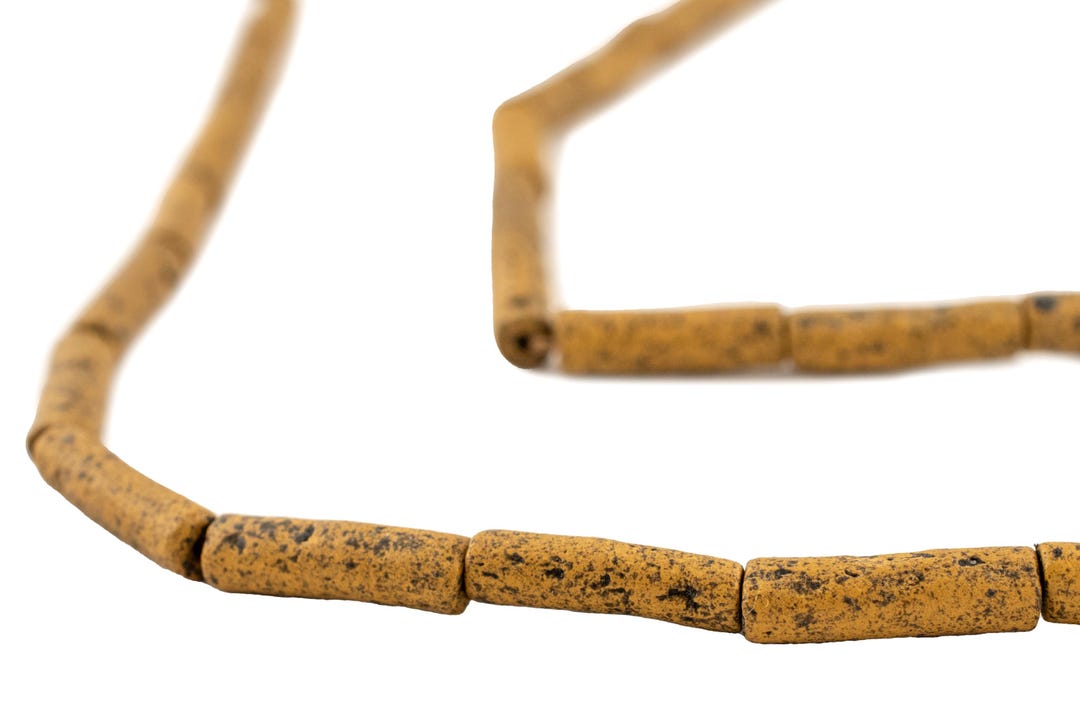 30 Moroccan Pottery Beads - Ceramic Cylinder - African Clay Beads ...