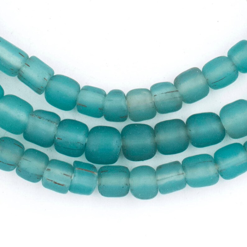 115 Aqua Java Glass Beads Indonesian Glass Beads Jewelry - Etsy