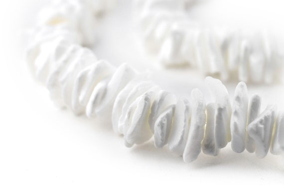280 Matte White Shell Square Heishi Beads 9mm: Shell Chips - Etsy
