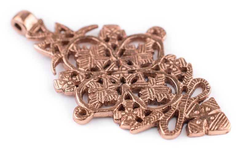 Adama Copper Coptic Cross Pendant 45x85mm: Ethiopian Cross - Etsy