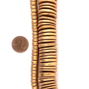 Gold Recycled Coconut Disk Heishi Beads: Choose Size 8mm or 20mm ...