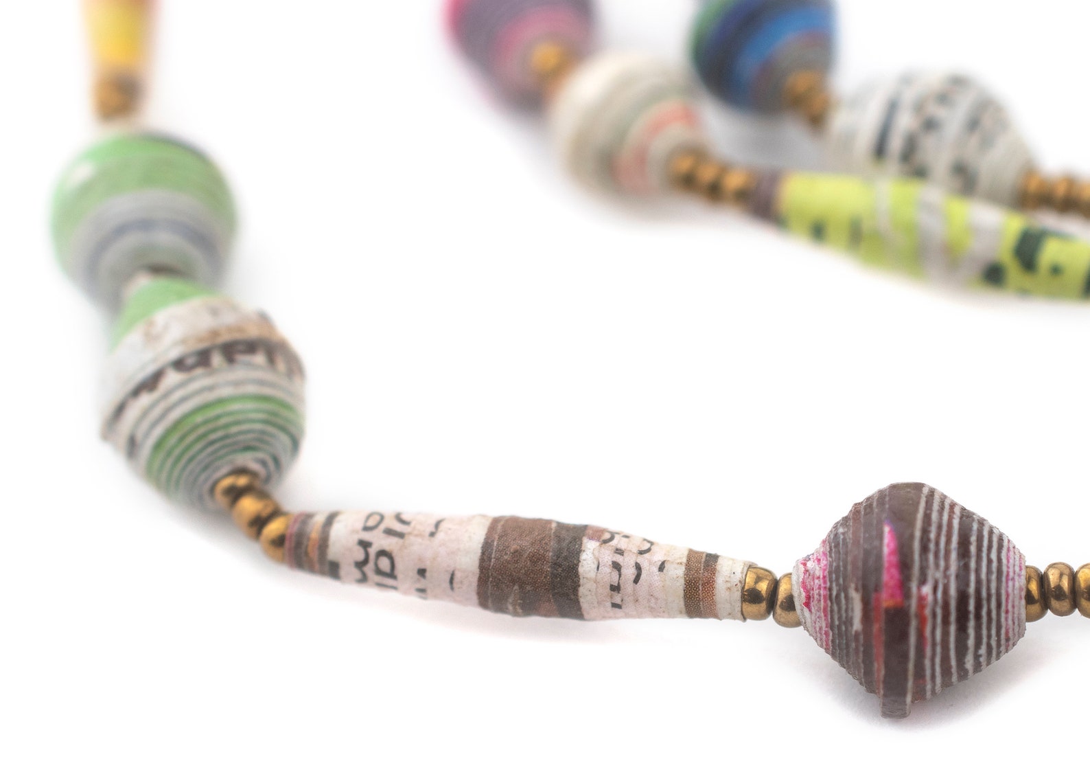 48 Recycled Paper Beads From Uganda - African Paper Beads - Jewelry ...