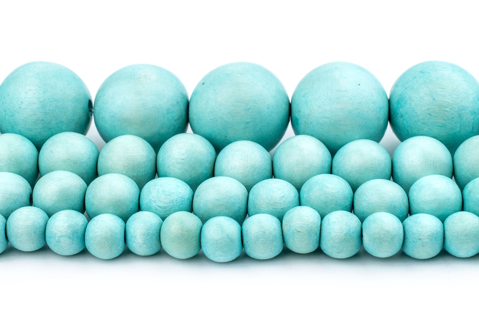 Mint Green Wood Beads: Natural Round Wooden 6mm 8mm 10mm 12mm 20mm Boho ...