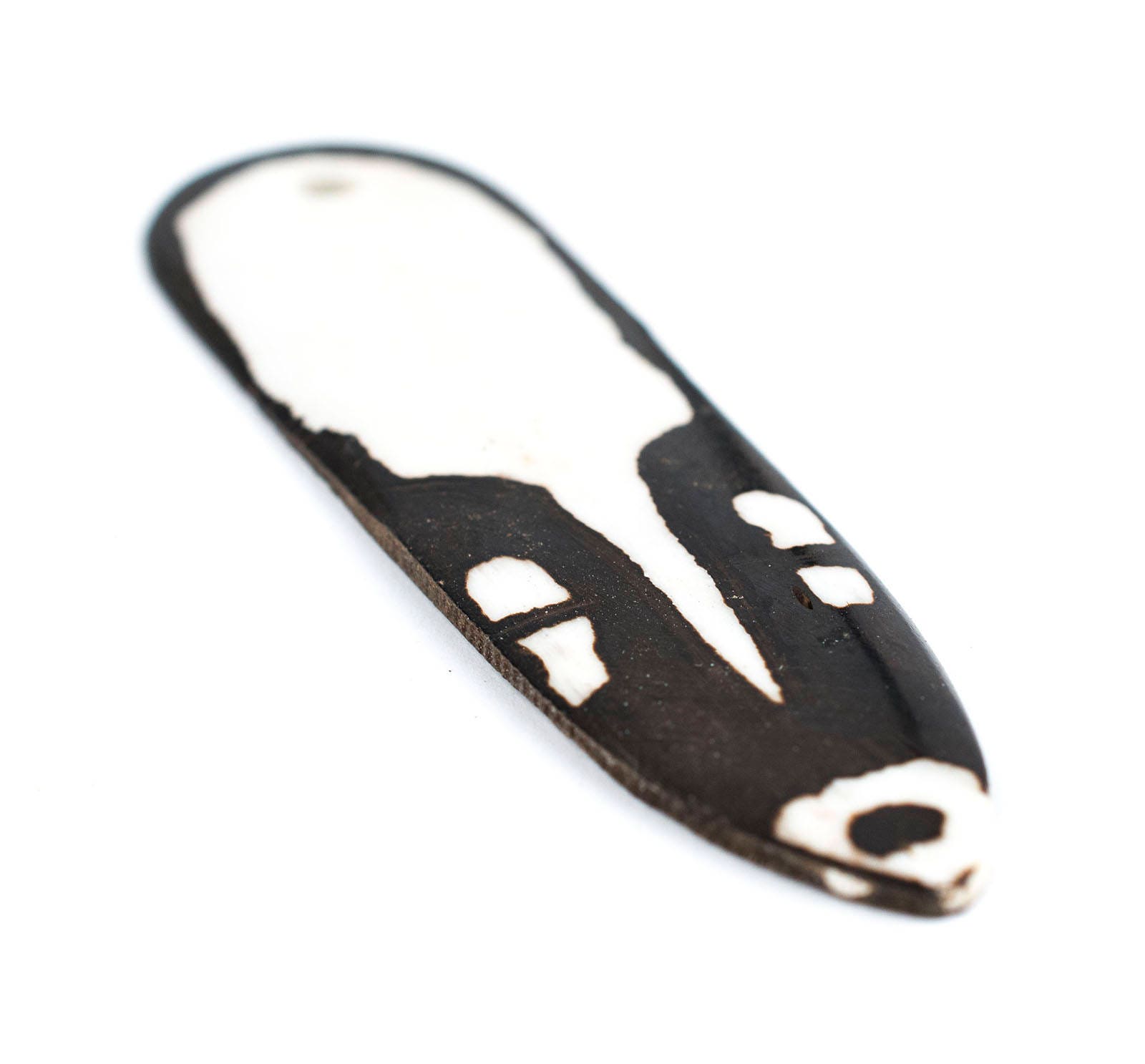 Kenyan Batik Bone Pendant Elongated African Mask African - Etsy