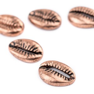 5 Antiqued Copper Cowrie Shell Beads: Antique Style Copper Copper ...