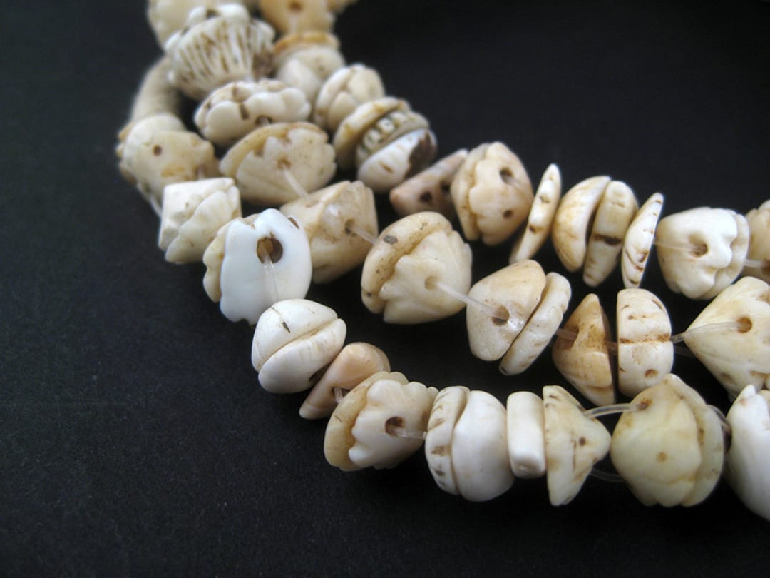 120 Antique Mauritanian Conus Shell Beads - African Beads - Rare ...