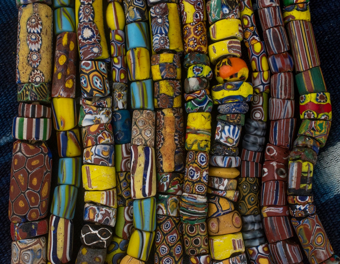 Antique African Trade Beads: Old Venetian Glass Millefiori - Etsy