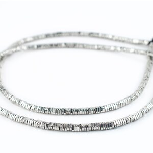 272 Triangular Silver Beads - Metal Heishi Beads - Silver Spacer Beads ...