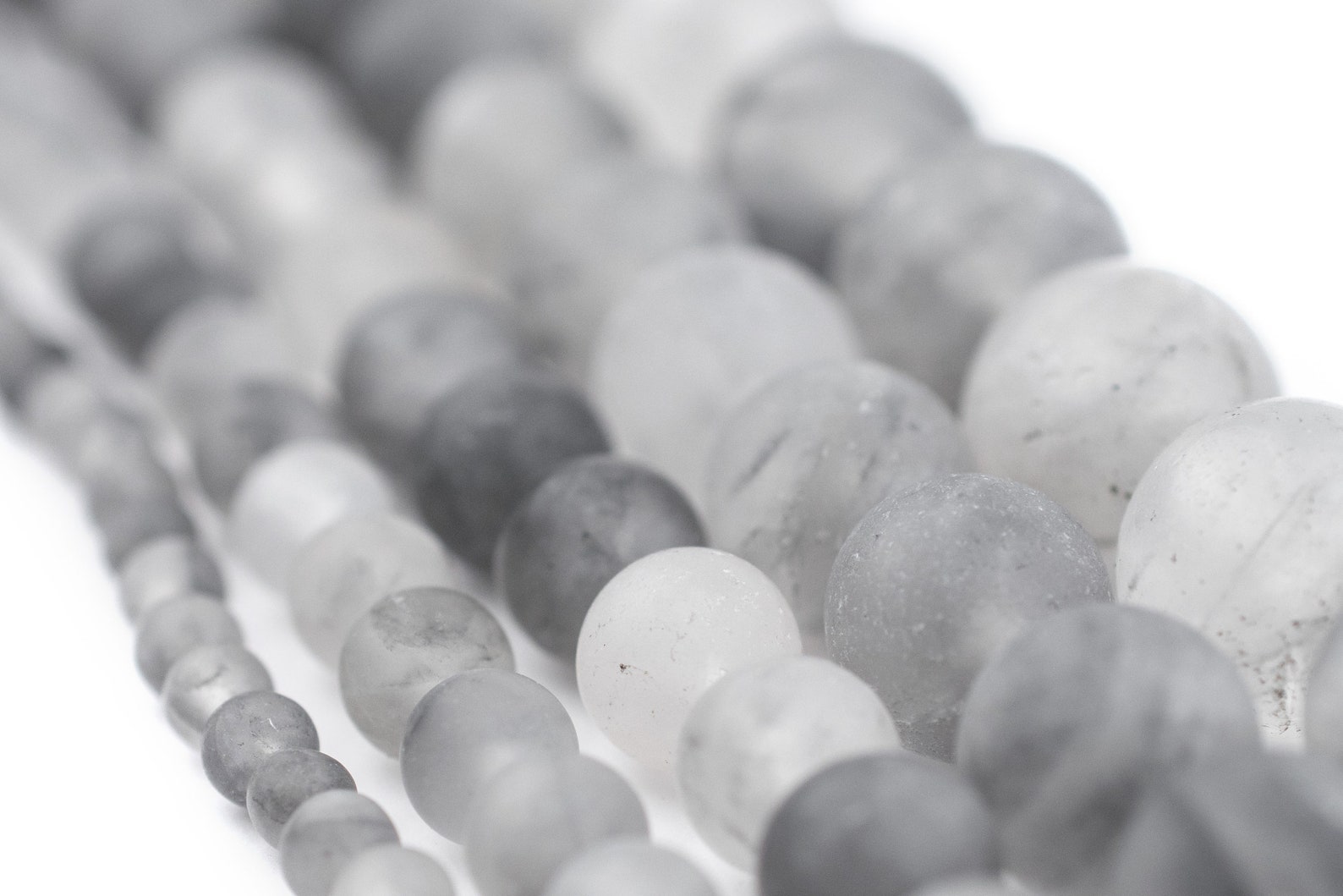 Matte Round Cloudy Quartz Beads, 4mm 6mm 8mm 10mm 12mm Wholesale ...