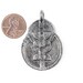 Silver Double Sun & Moon Baule Pendant 32x46mm: Baoule Pendant White ...