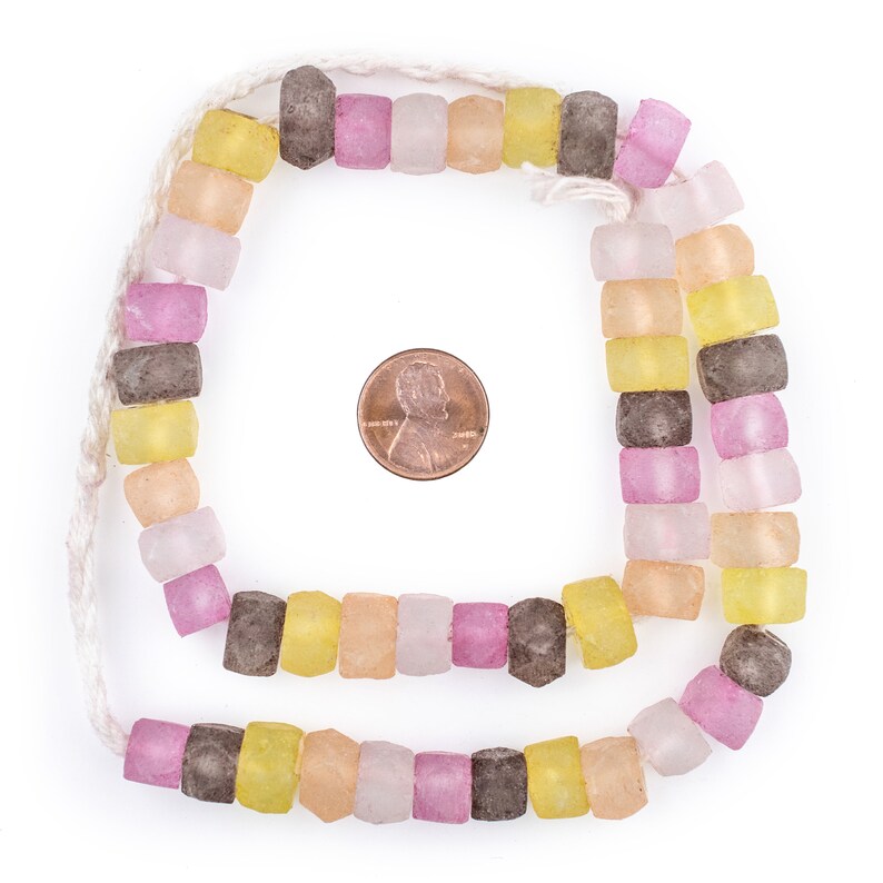 48 Recycled Java Glass Beads Sea Glass Beads Pizzazz Mix - Etsy