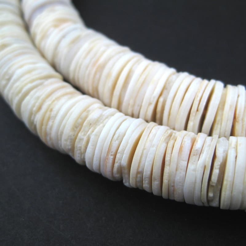 Shell Heishi Beads - Etsy