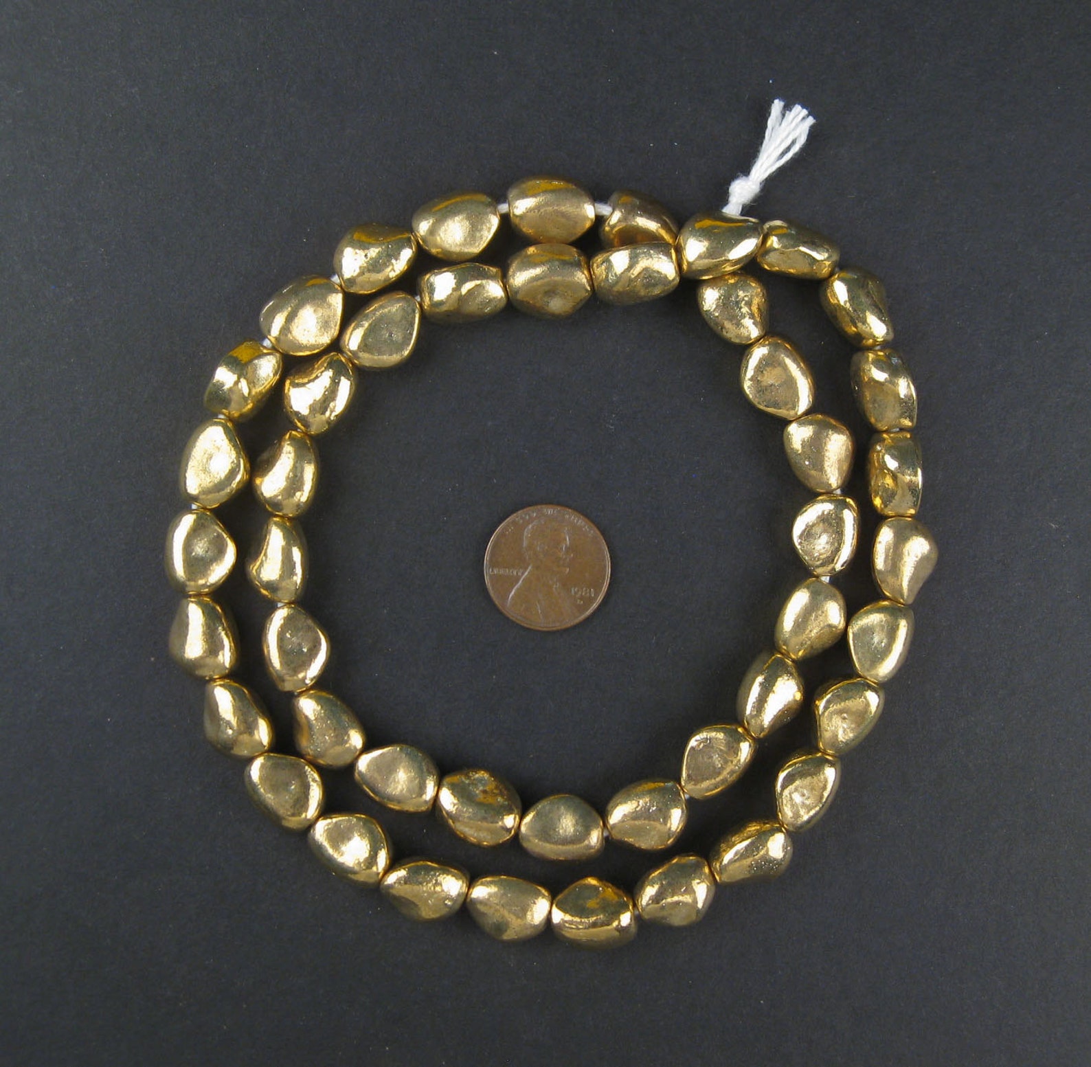43 Gold Color Nugget Beads Brass Beads Metal Nugget Beads - Etsy