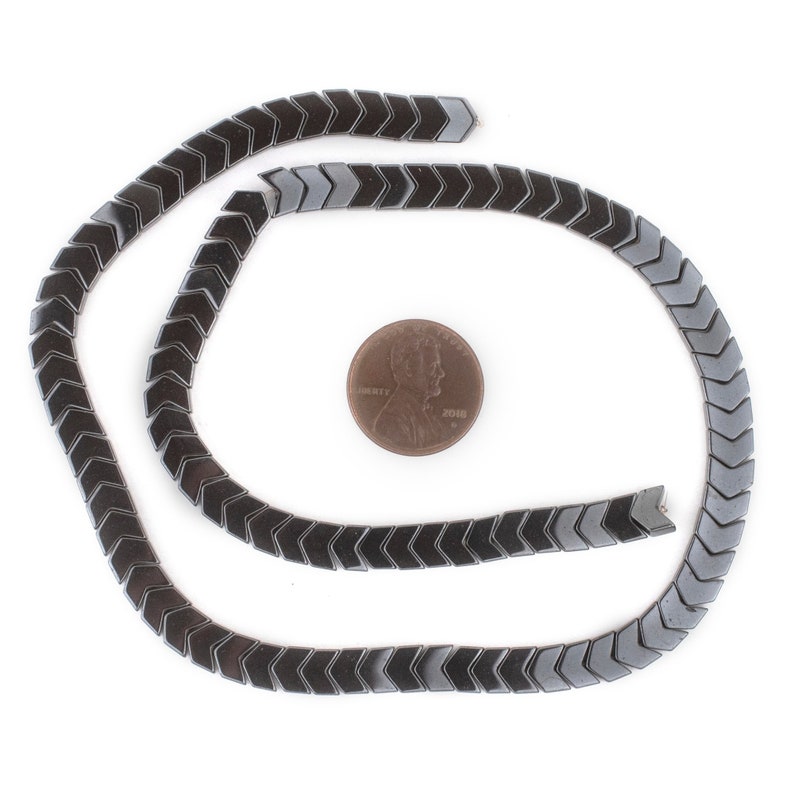 100 Charcoal Flat Interlocking Snake Beads 6mm: Real Stone Beads 6mm ...