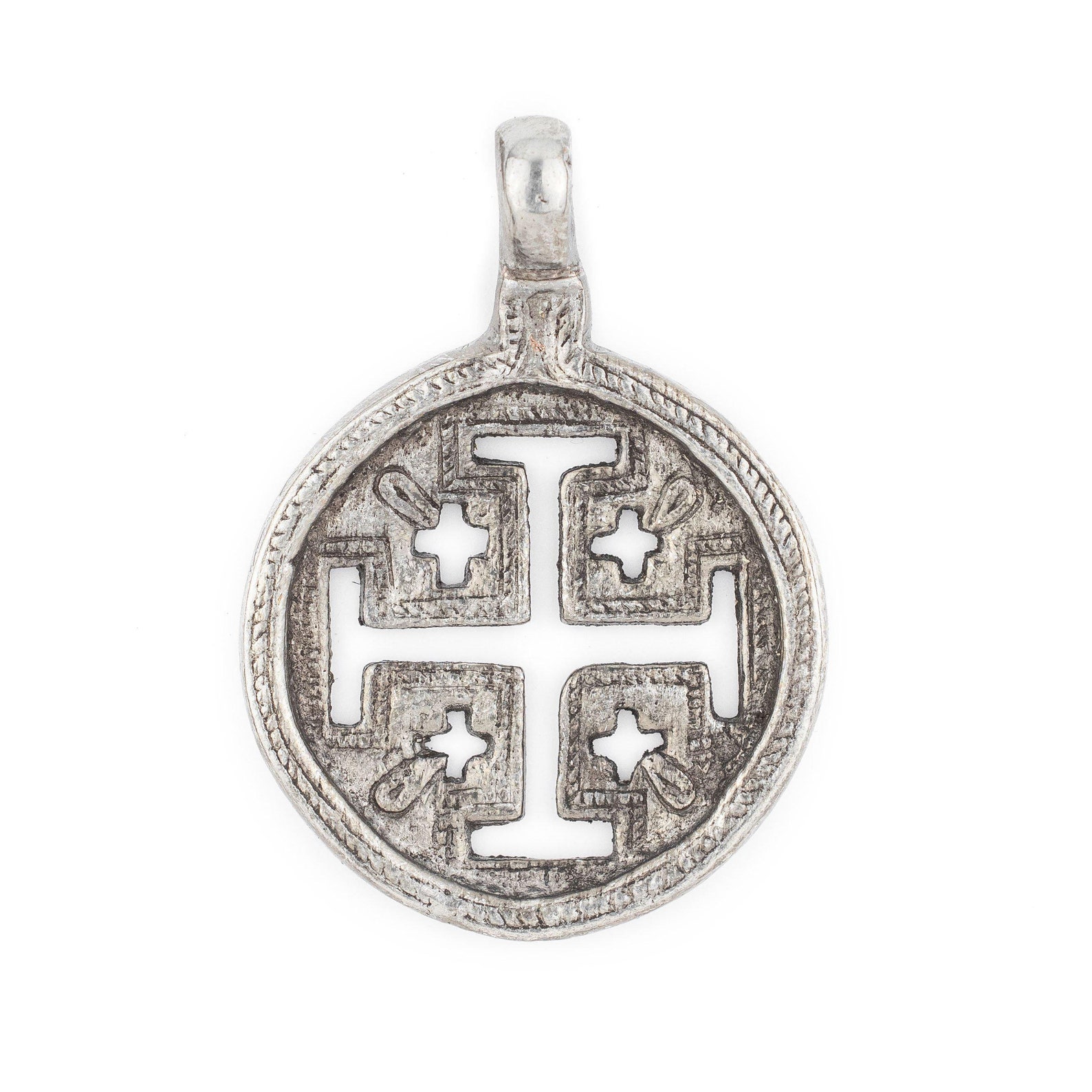 Jerusalem Ethiopian Silver Cross Pendant 70x50mm: Handmade - Etsy