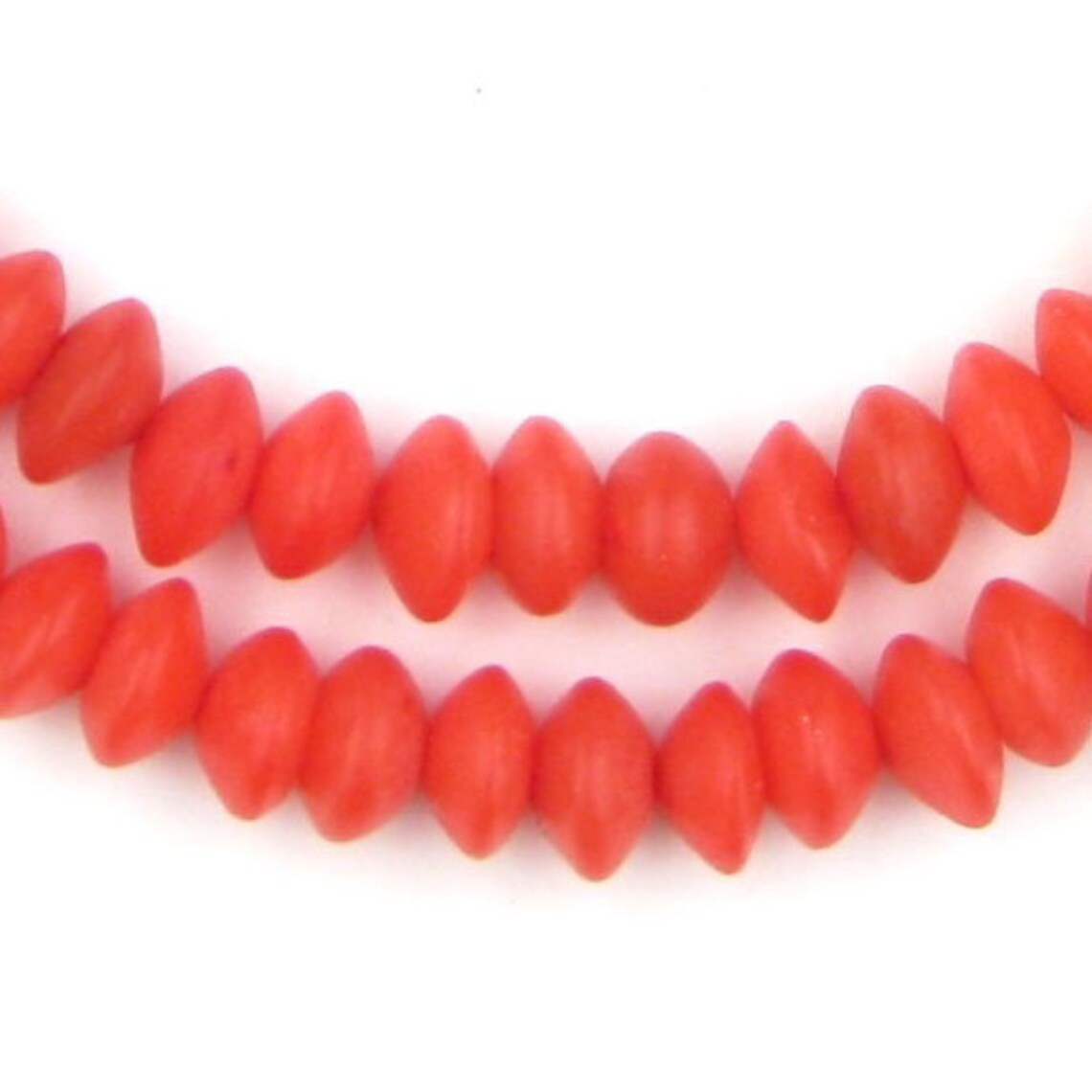 110 Red Natural Saucer Seed Beads: Wood Ethnic Handmade Boho - Etsy