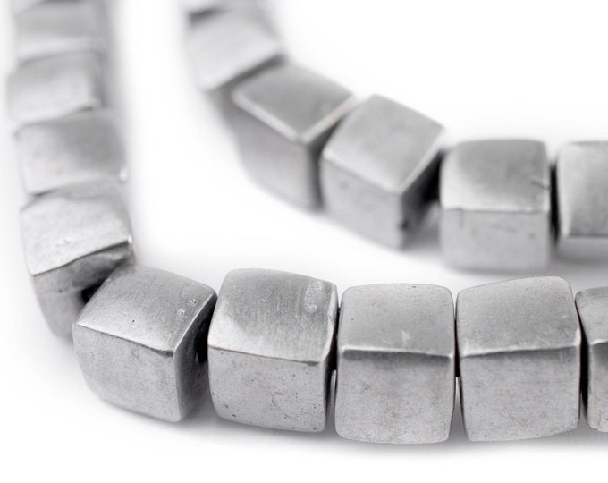 64 Mursi-style Aluminum Cube Beads 10mm: Large Aluminum Beads 10mm ...