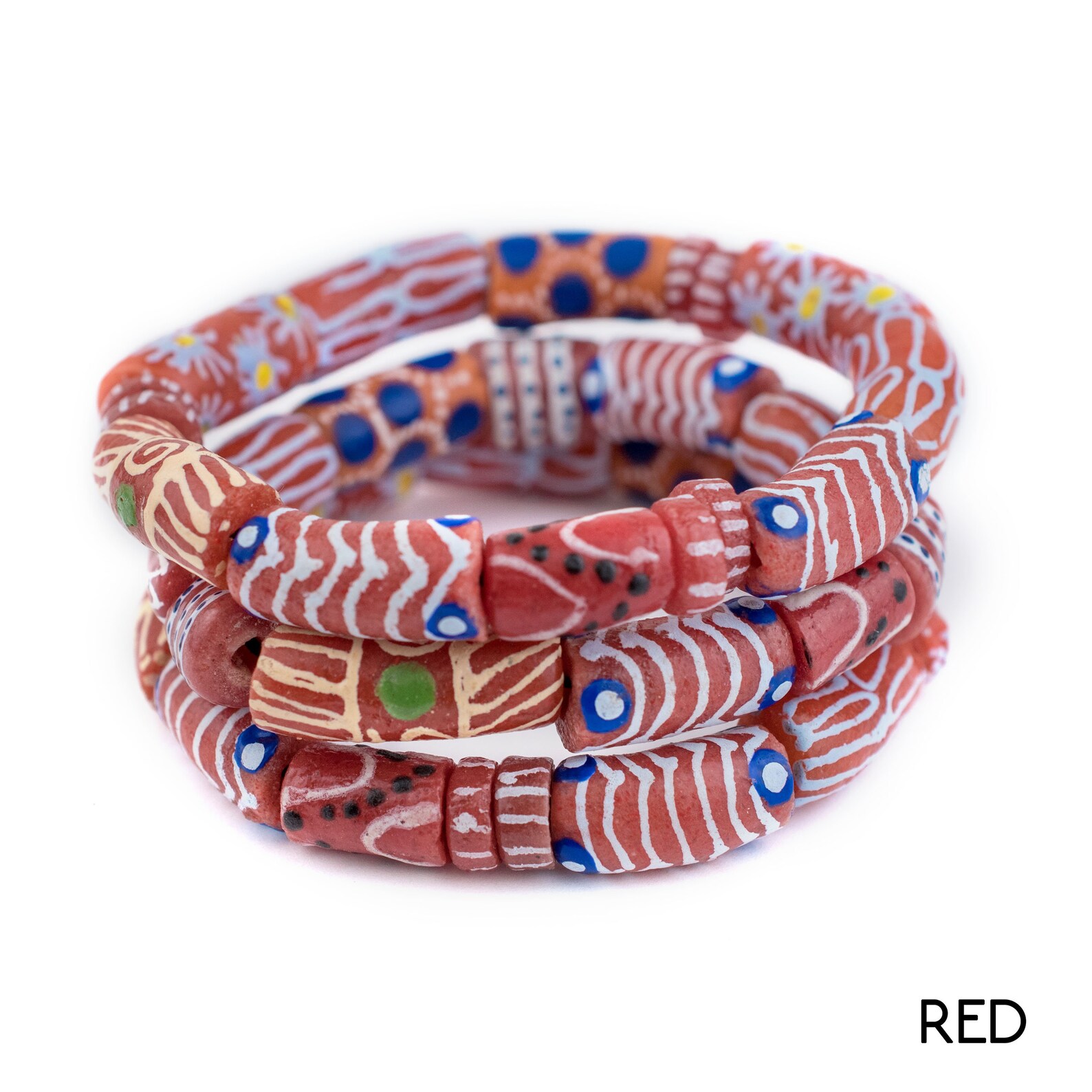 African Bead Bracelet Choose Your Color Handmade Stackable Etsy