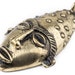 Elongated African Brass Mask Pendant 50x90mm: Brass Pendant Unique ...