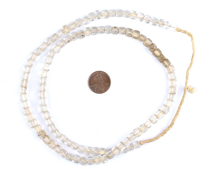 Old Abyssinian Glass Crystal Mini-cube Beads - African Glass Beads ...
