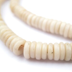 250 Ivory White Prosser Button Beads: White Prosser Beads White Button ...