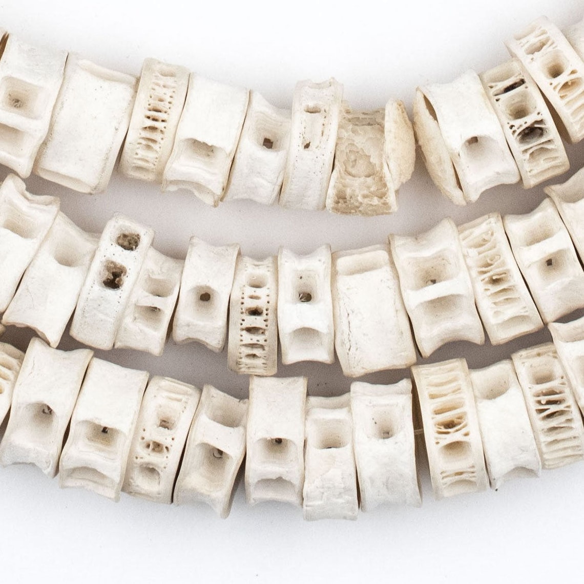 175 Fish Bone Beads: Bone Cylinder Beads White Bone Beads 14mm - Etsy