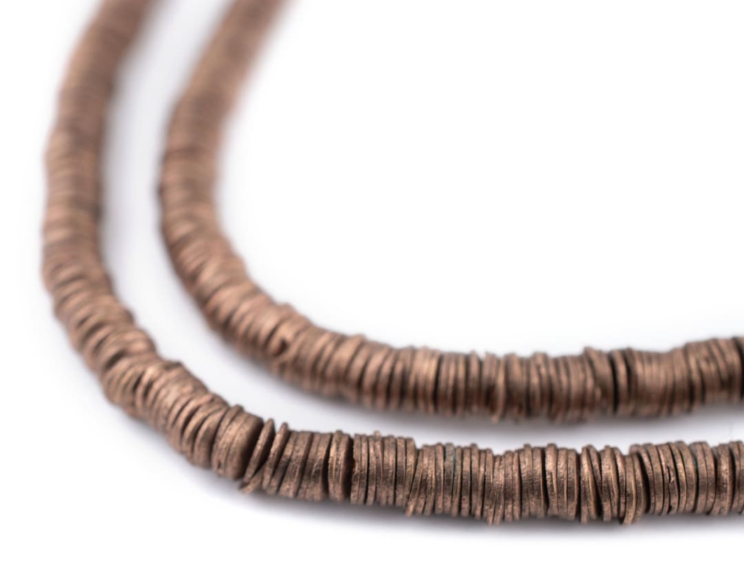 1100 Antiqued Copper Interlocking Crisp Beads 4mm: Ethnic Metal Beads ...
