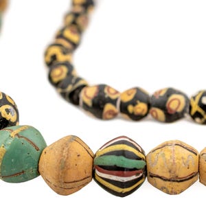 Fancy Mixed Antique Venetian King Beads, Graduated, 30 Inch Strand ...