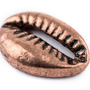 5 Antiqued Copper Cowrie Shell Beads: Antique Style Copper Copper ...