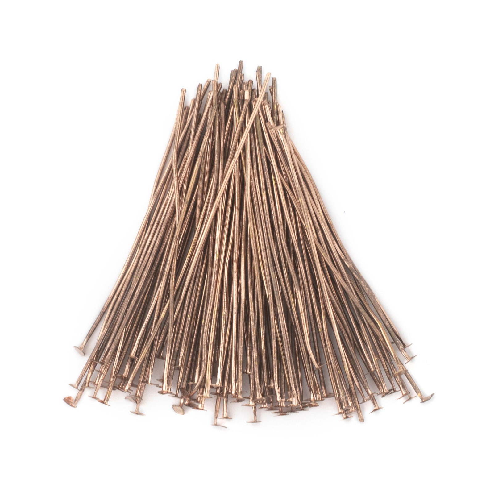 Copper Head Pins: 21 Gauge, Choose Size 1 Inch, 1.5 Inch, 2 Inch, 2.5 ...