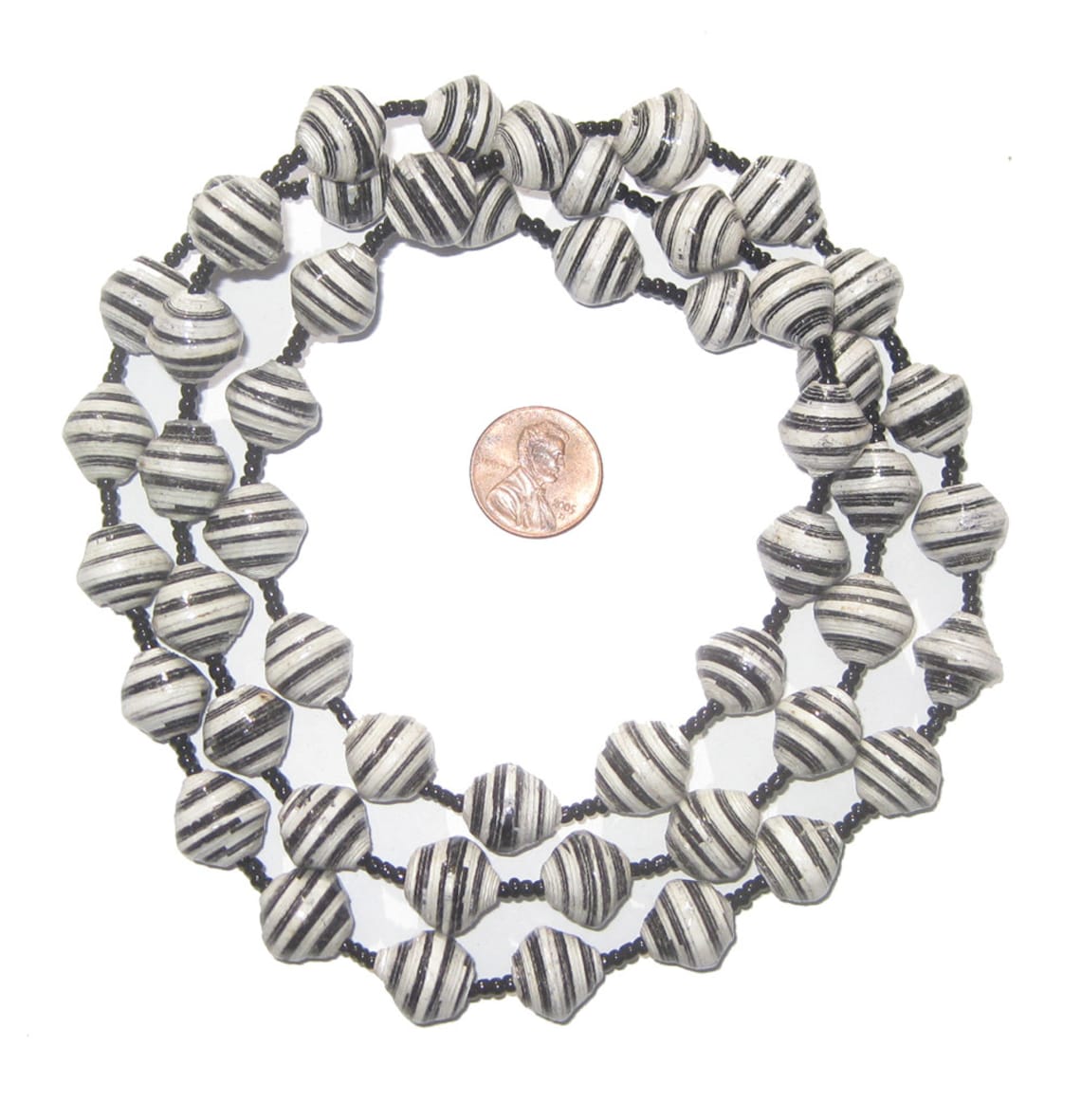 50 Recycled Paper Beads From Uganda Black & White Zebra - Etsy