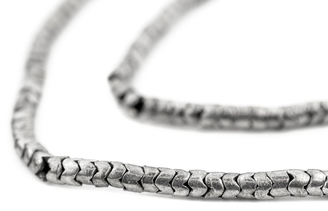 240 Silver Interlocking Snake Beads 4.5mm: Metal Spacer Beads Shaped ...