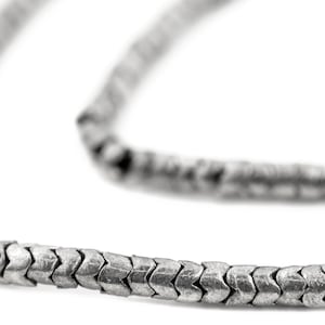 240 Silver Interlocking Snake Beads 4.5mm: Metal Spacer Beads Shaped ...
