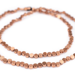 125 Circular Disk Copper Beads 5mm: Metal Spacer Beads Ethnic Metal ...