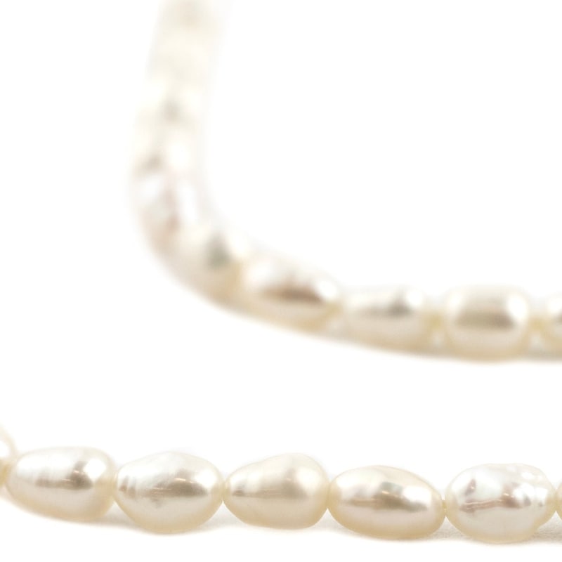 4mm Rice Pearl Necklace - Etsy