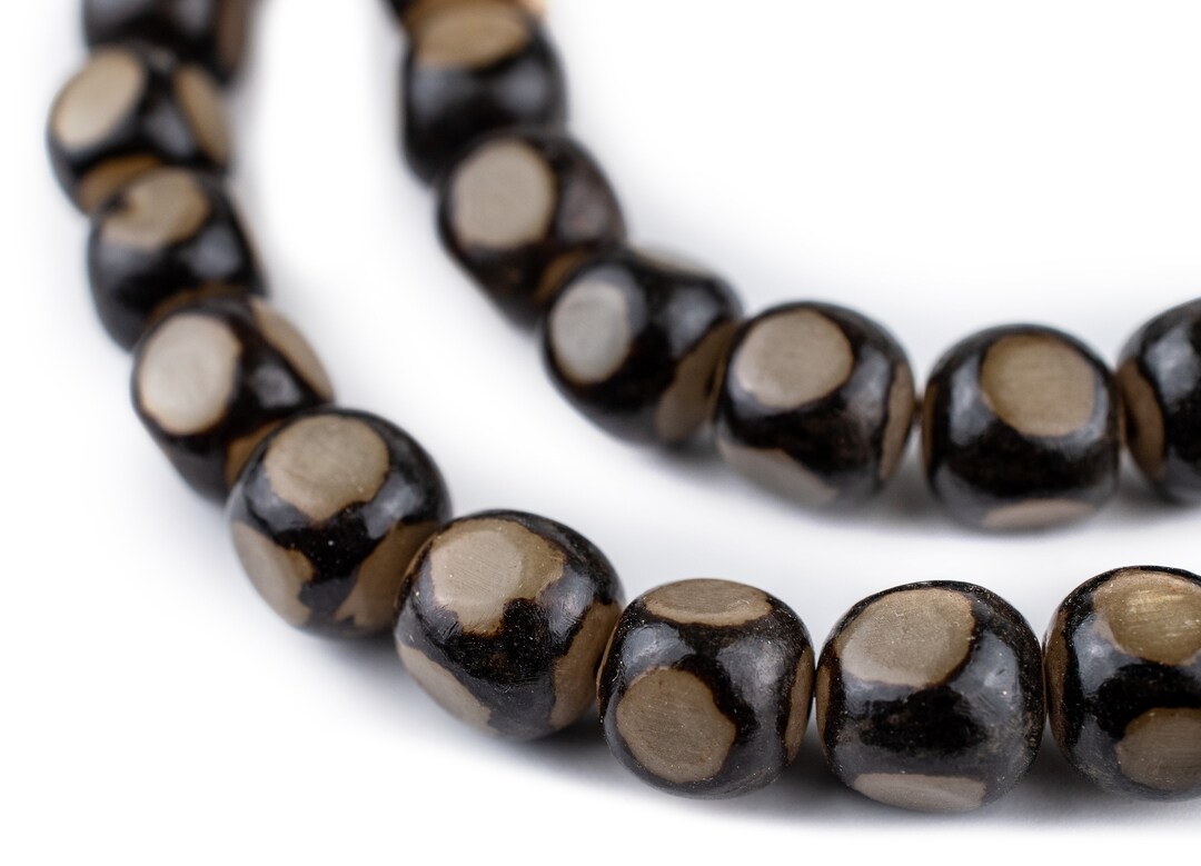 55 Carved Cube Natural Seed Beads: Plant Genuine Wood Shaped ...