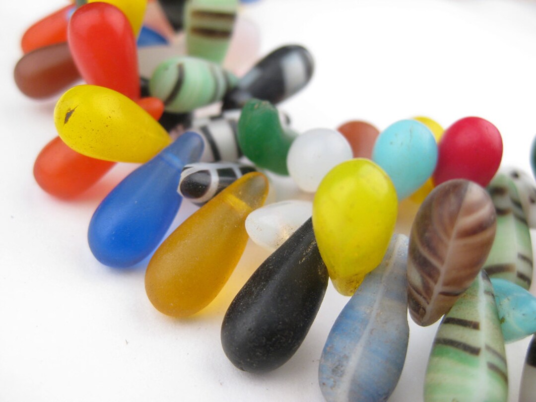 145-155 Mali Wedding Beads - African Trade Beads - Colorful Glass Beads ...