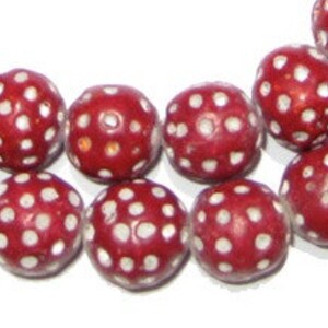 50 Terracotta Beads African Clay Beads Round Clay Beads Kenya Clay ...