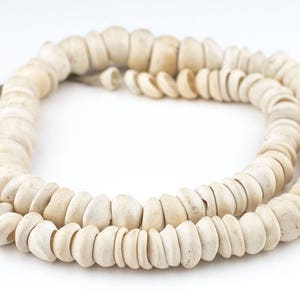 80-100 Natural West African Shell Beads: Shell Unusual Beads Ghanaian ...