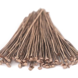 Copper Head Pins: 21 Gauge, Choose Size 1 Inch, 1.5 Inch, 2 Inch, 2.5 ...