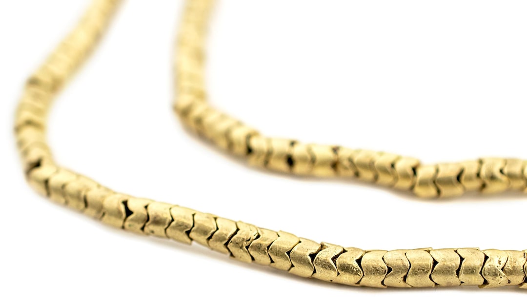 240 Brass Interlocking Snake Beads 4.5mm: Metal Spacer Beads Shaped ...